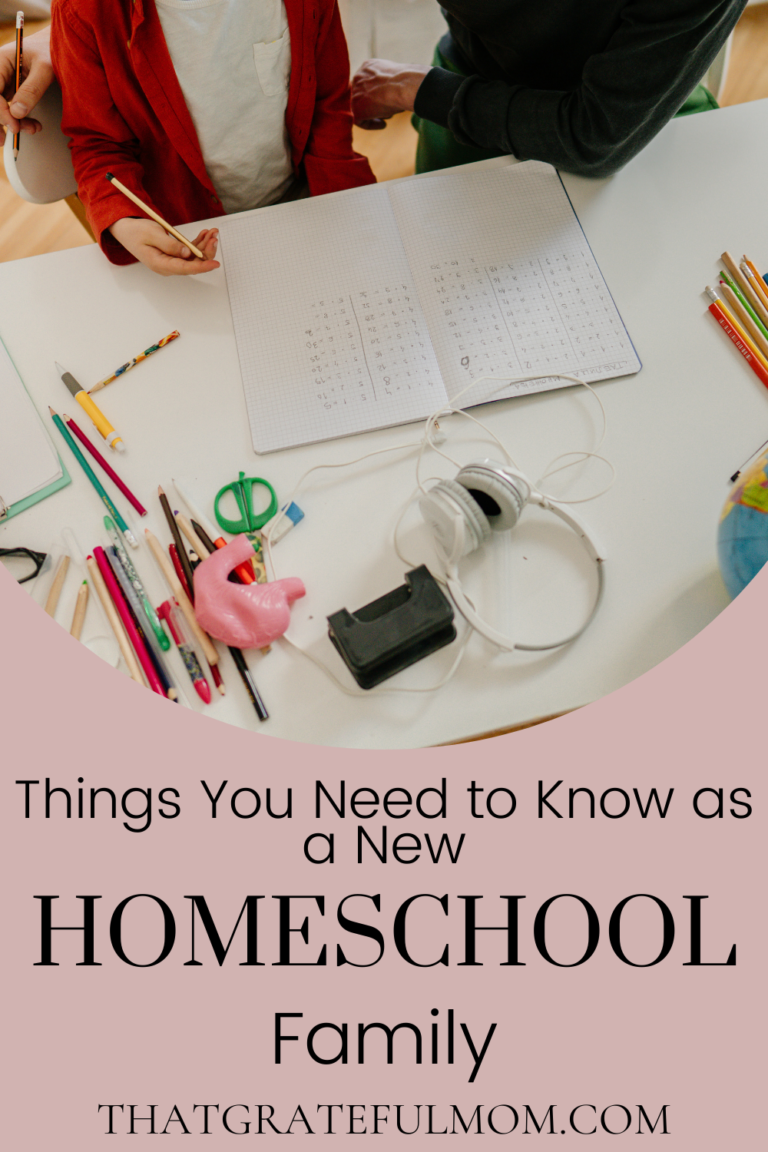 What You Need to Know as a New Homeschool Family - That Grateful Mom